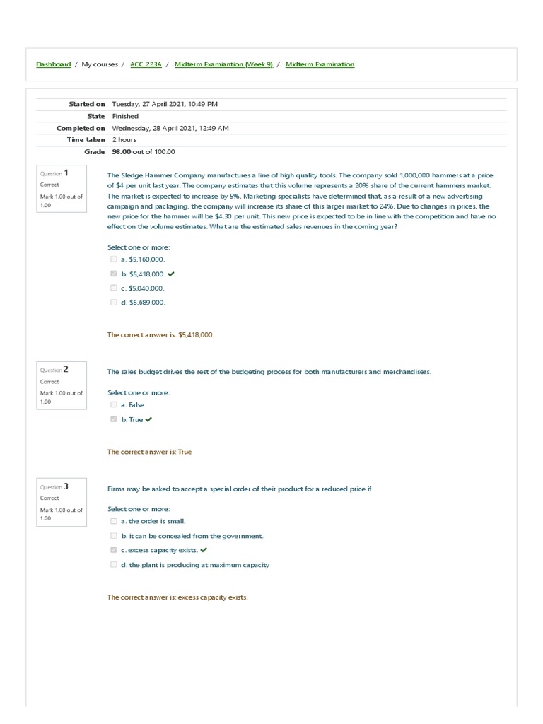 Midterm Examination | PDF | Cost | Elasticity (Economics) Midterm Examination | PDF | Cost | Elasticity (Economics)