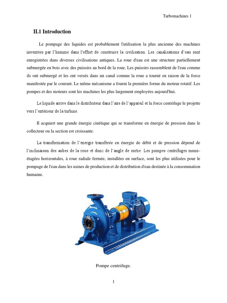 Pompes Dynamiques : Principes et Rendements | PDF | Pompe | Dynamique ...