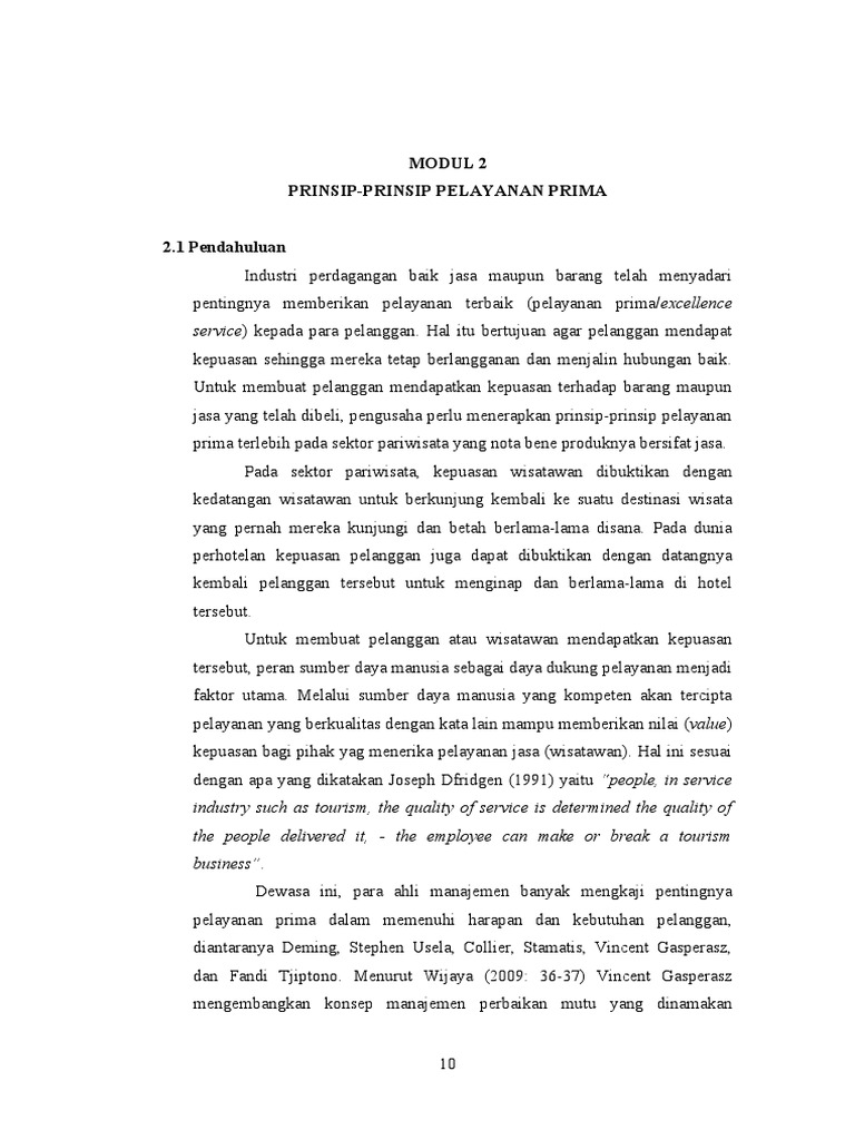 Modul 2 Prinsip Pelayanan Prima | PDF | Karier & Perkembangan | Bisnis