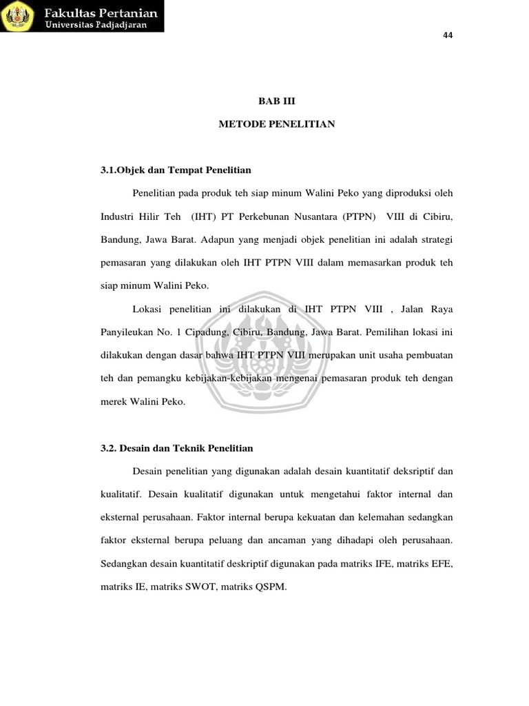 Strategi Pemasaran Produk Teh Siap Minum Walini Peko oleh PTPN VIII | PDF
