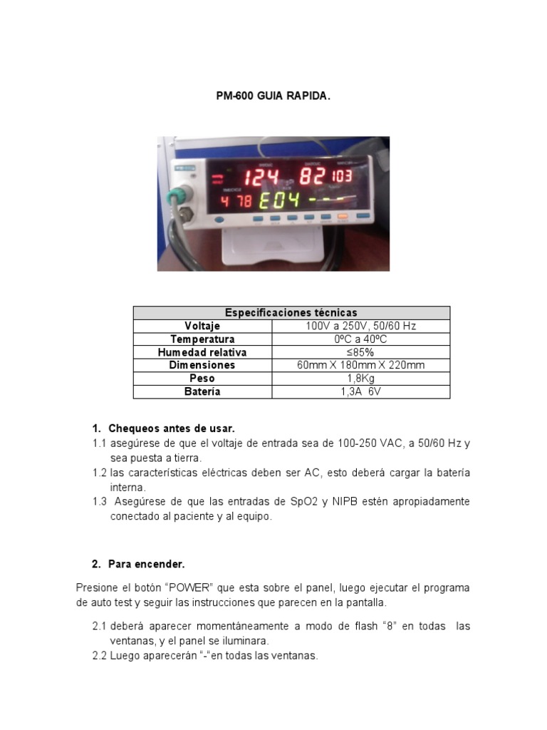 6 Monitor PM600 | PDF