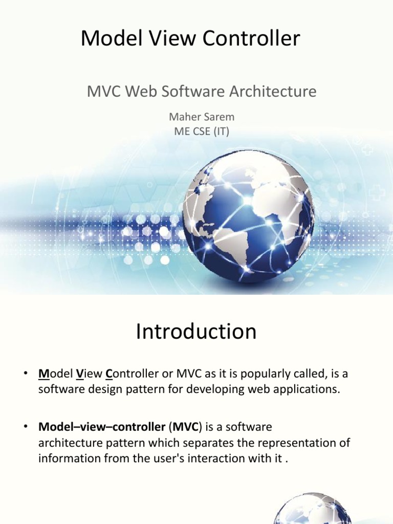 Lec 3 Mvc Pdf Pdf Model View Controller Software Design