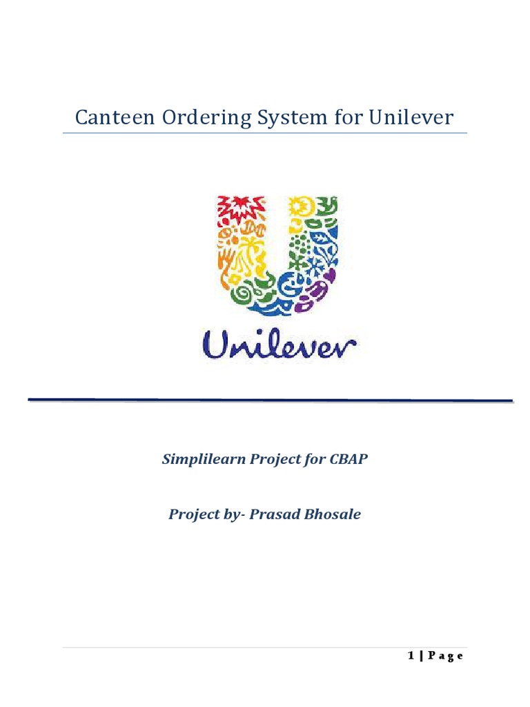 Canteen Ordering System for Unilever Employees | PDF | Application Software | Cafeteria