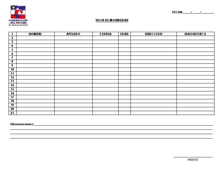Hoja de Morbilidad | PDF