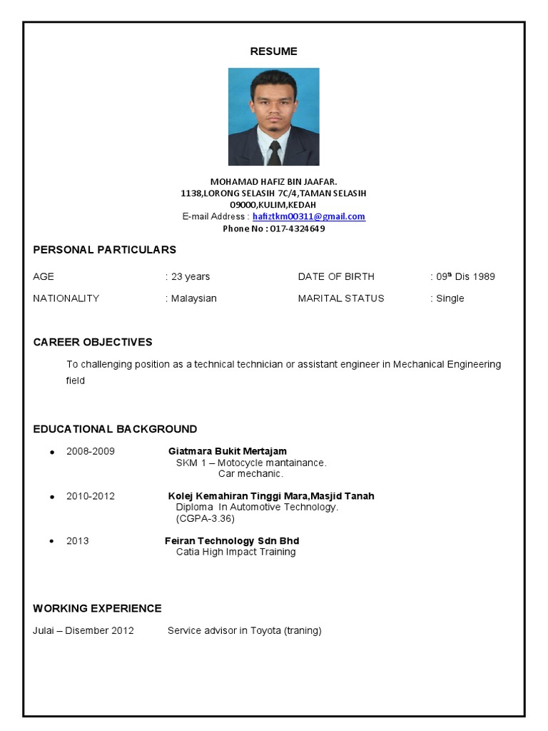 hafiz resume.doc | PDF