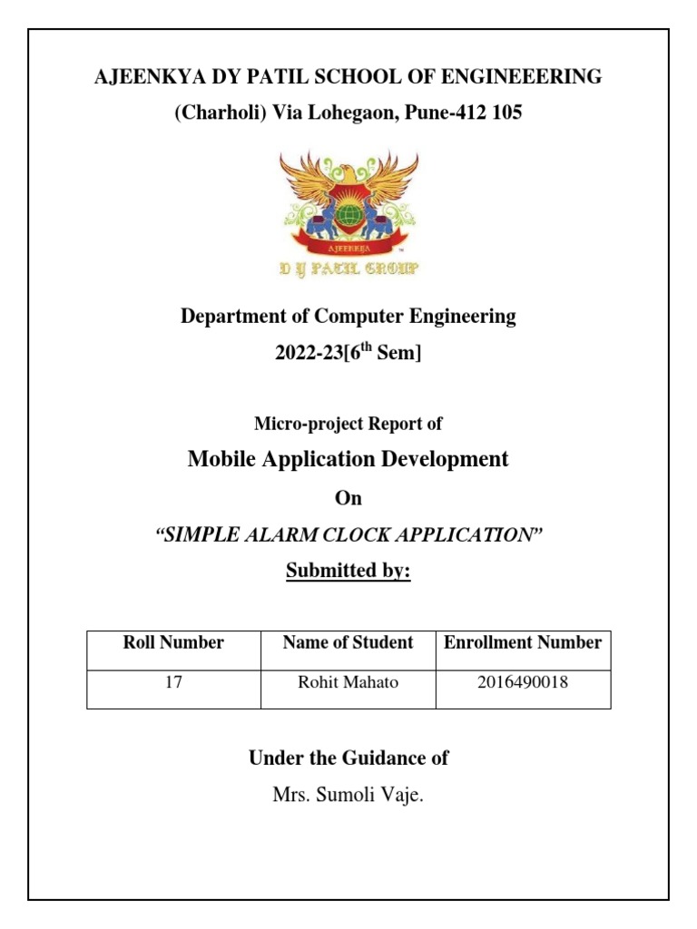 MAD MicroProject | PDF