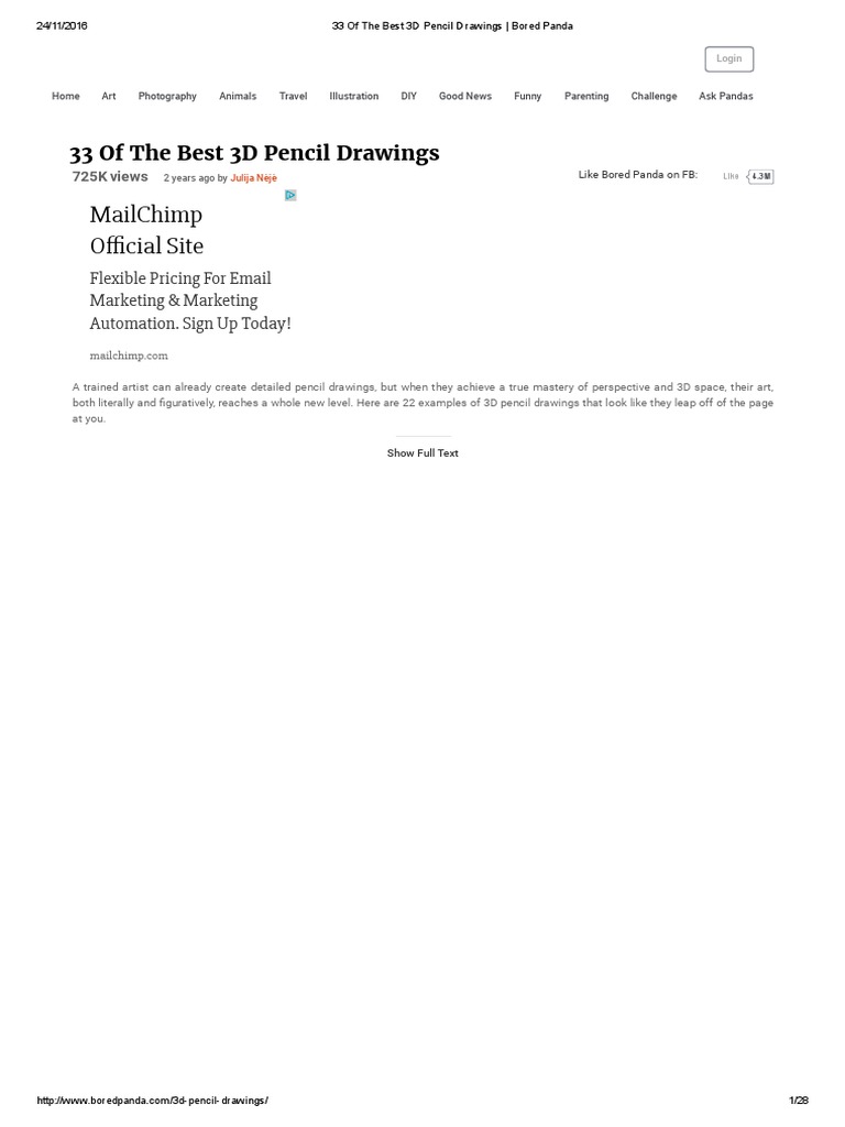 33 of The Best 3D Pencil Drawings - 123 PDF | PDF | Drawing