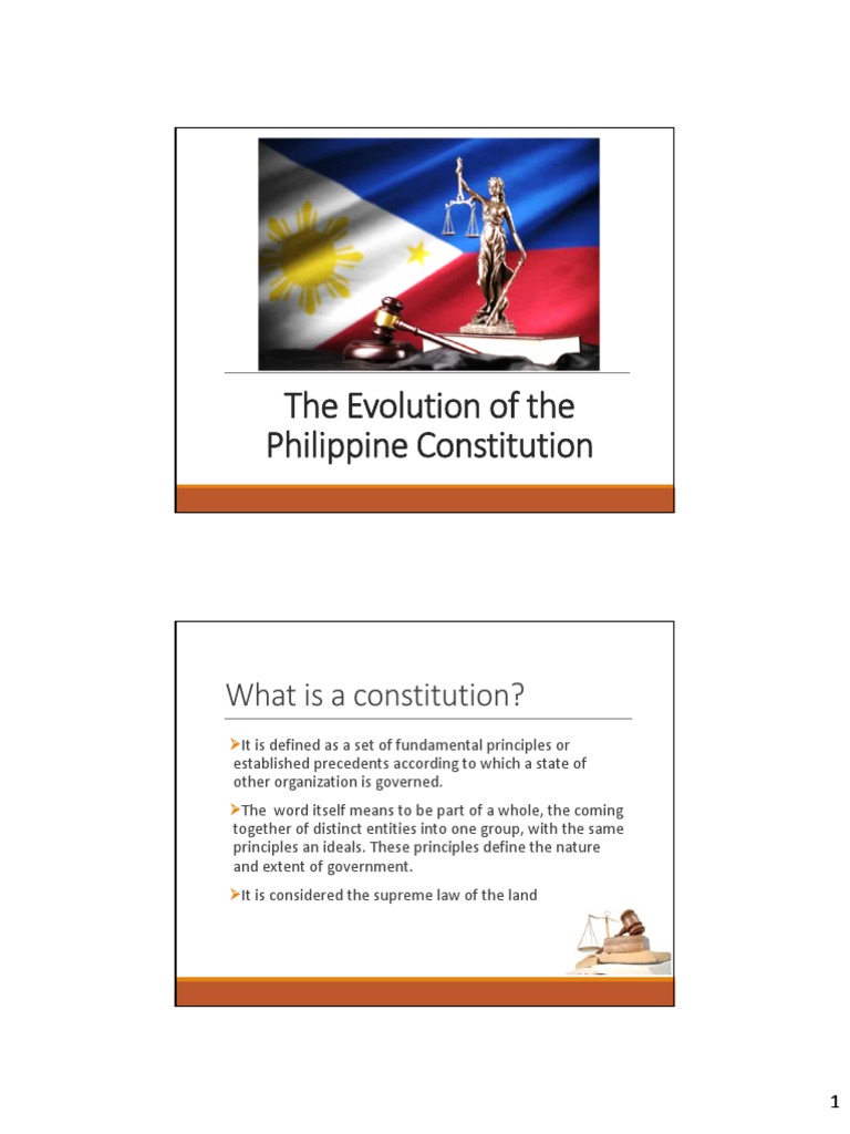 The Evolution of The Philippine Constitution | PDF | Constitution ...