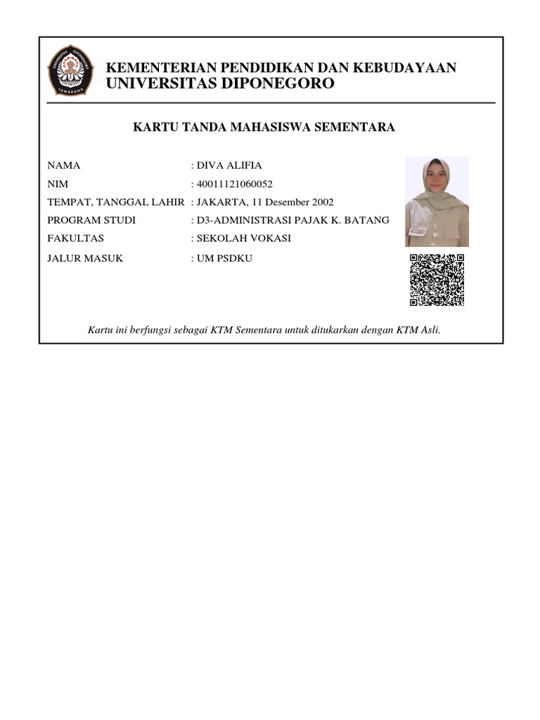 KTM Sementara 12112000164 | PDF