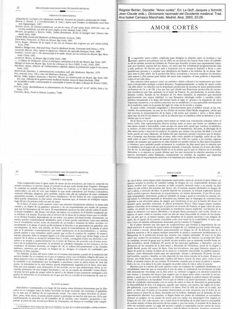 Amor Cortés - Diccionario Razonado Del Occidente Medieval | PDF