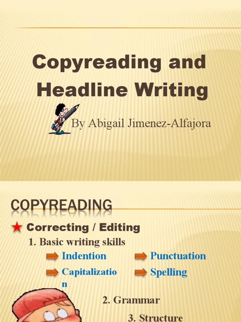Copyreading and Headline Writing | PDF | Linguistics
