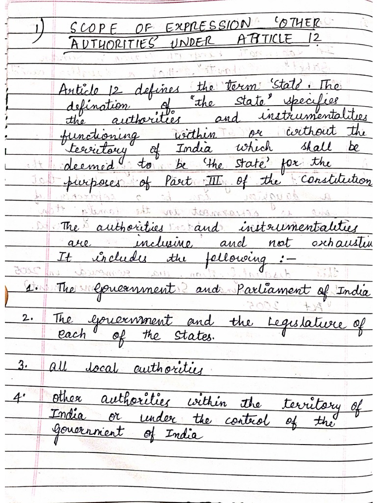 article 12, doctrine of eclipse written notes.pdf | PDF