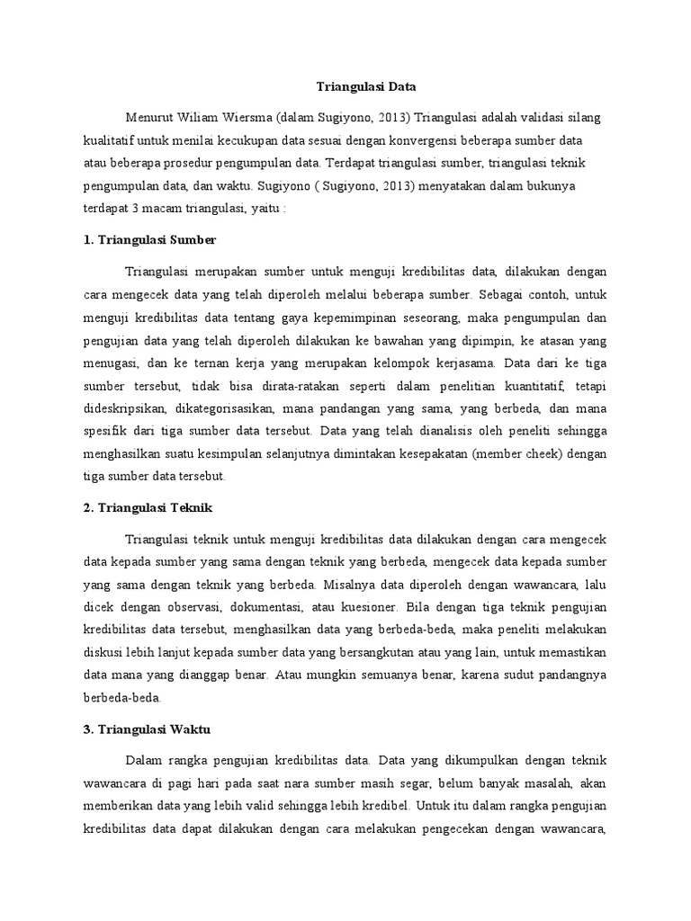 Triangulasi Data | PDF