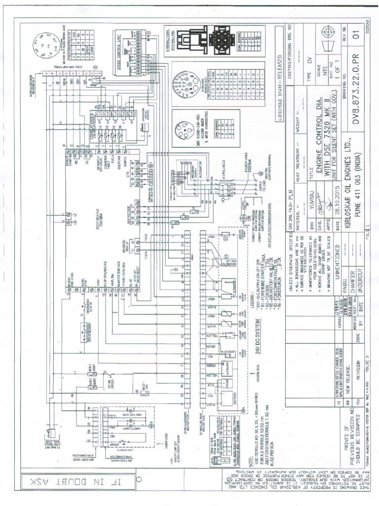 320kVA To 500kVA Generator Control Drawing | PDF