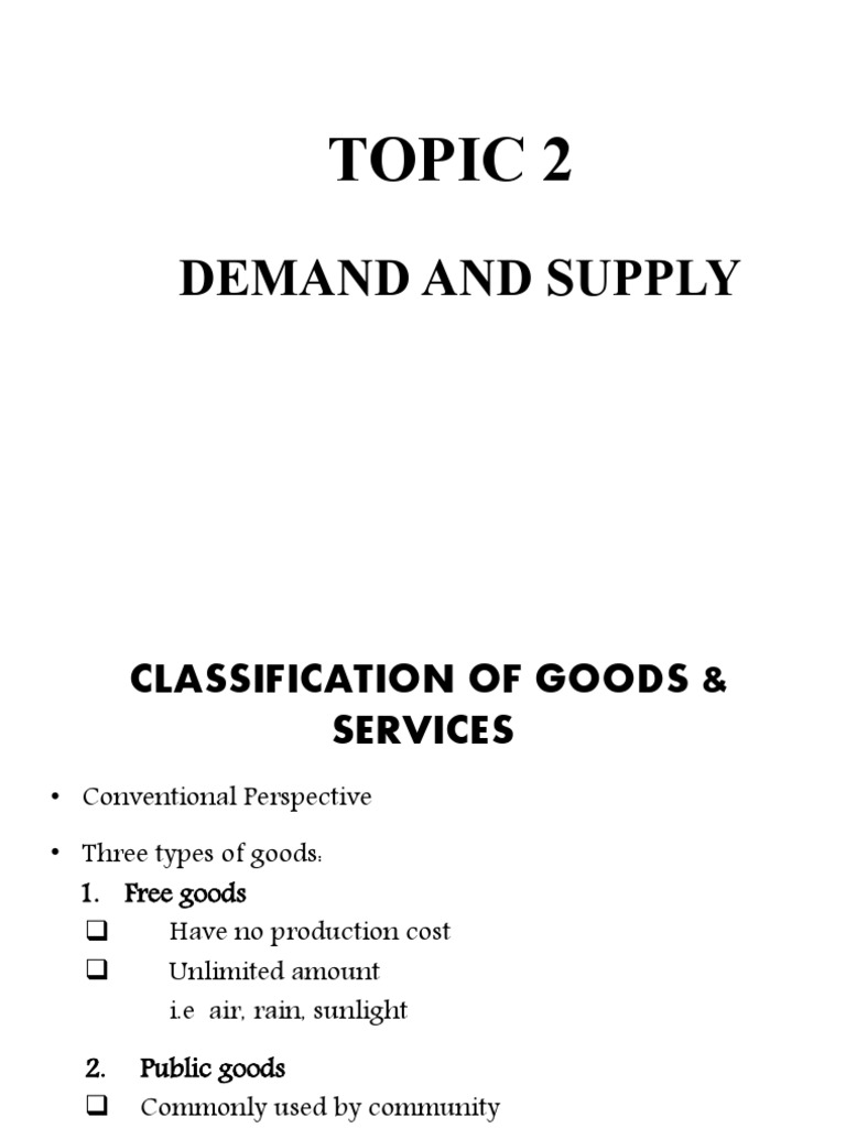 topic2-Demand&Supply - Student | PDF | Demand | Supply (Economics)