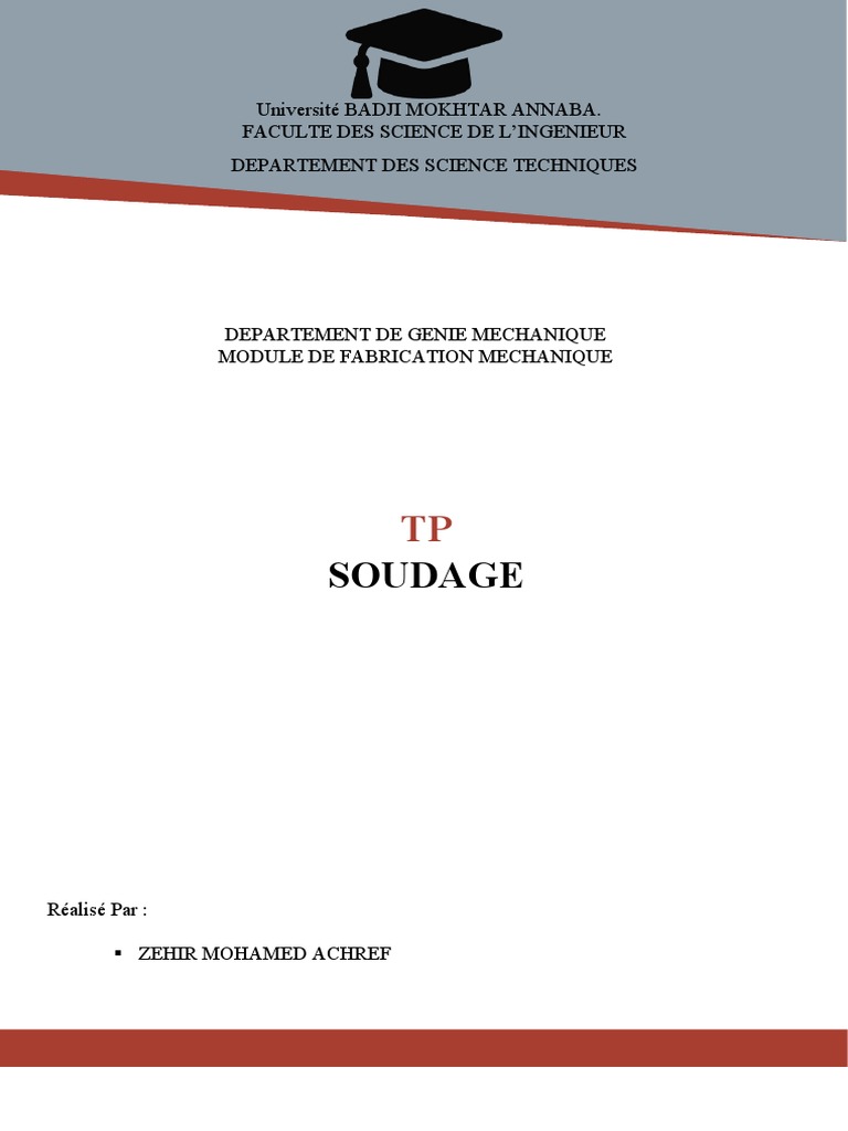 TP de Soudage : Méthodes et Pratiques | PDF | Technologie et ingénierie