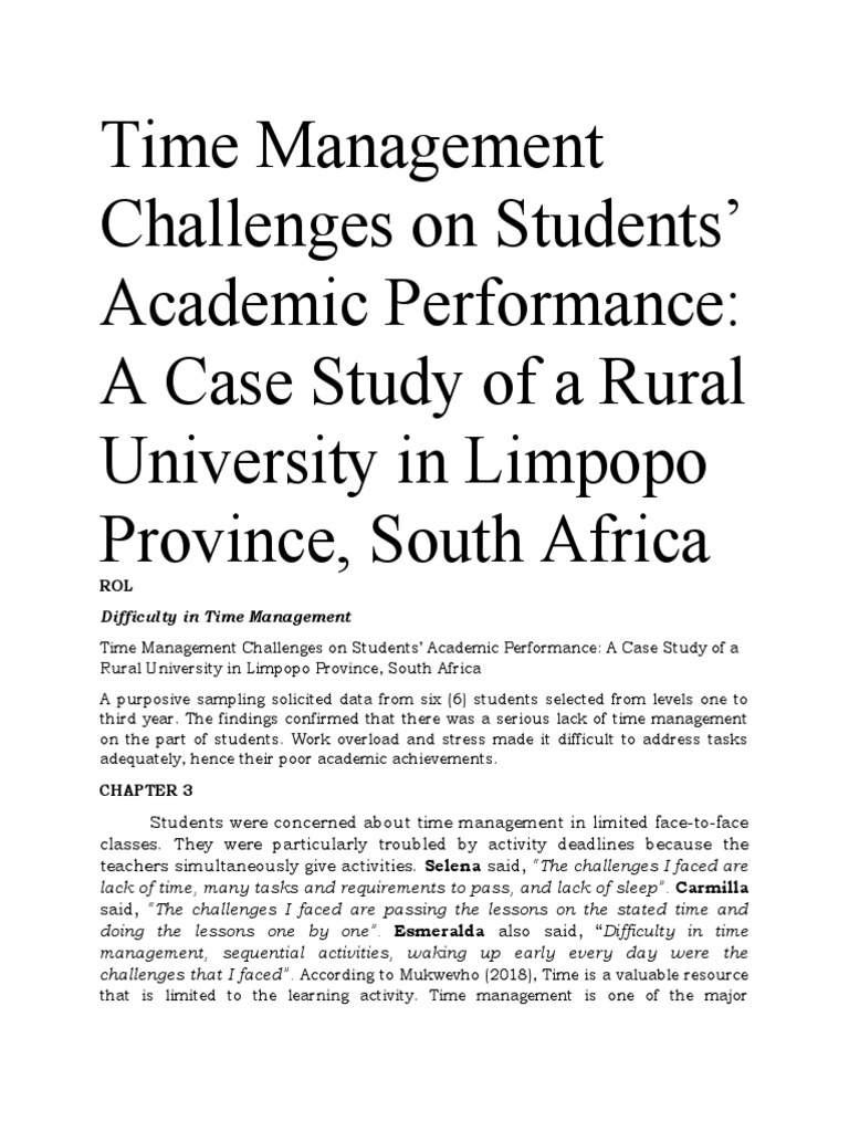 Time Management Challenges On Students | PDF | Motivation | Motivational