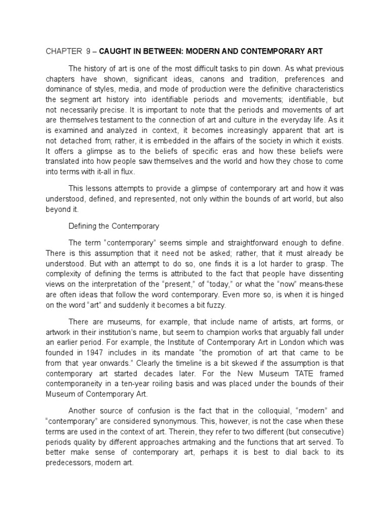 Modern and Contemporary Art | PDF