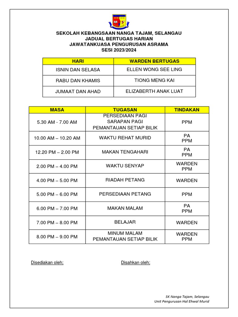 JADUAL BERTUGAS JKPA 2023.pdf | PDF