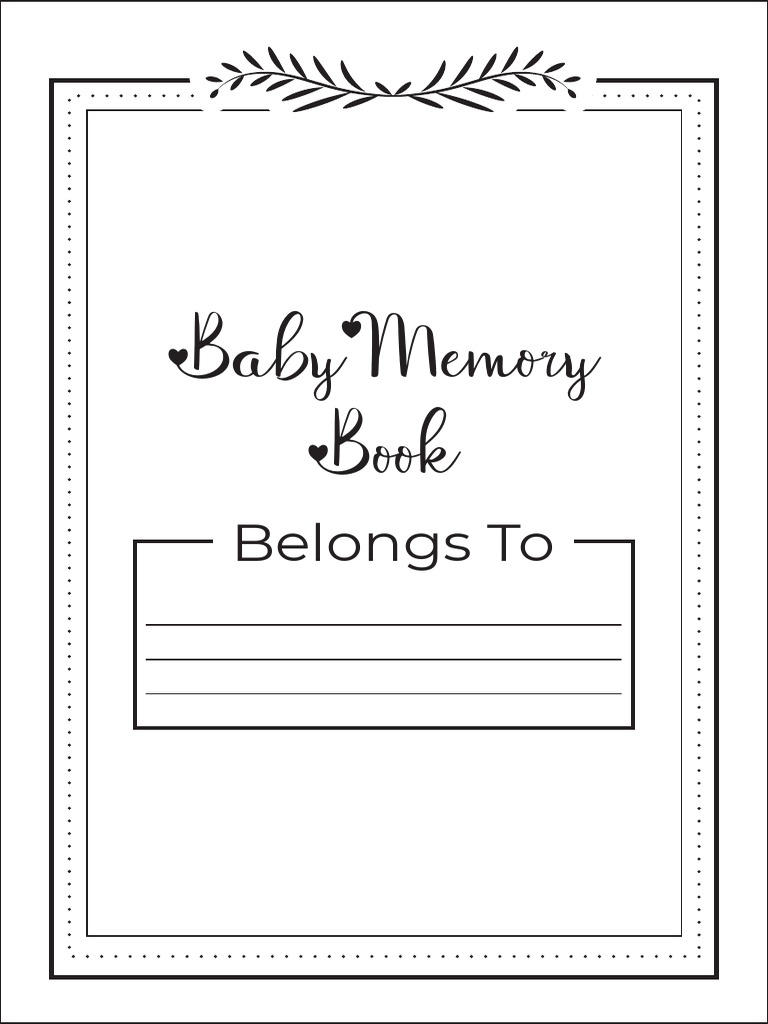 Baby Memory Book (6X9) Inche | PDF | Self-Improvement