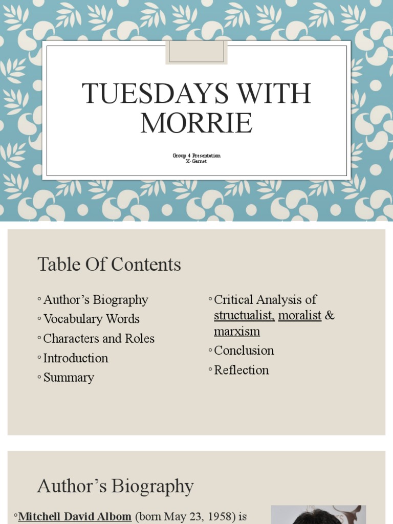 Tuesday With Morrie | PDF