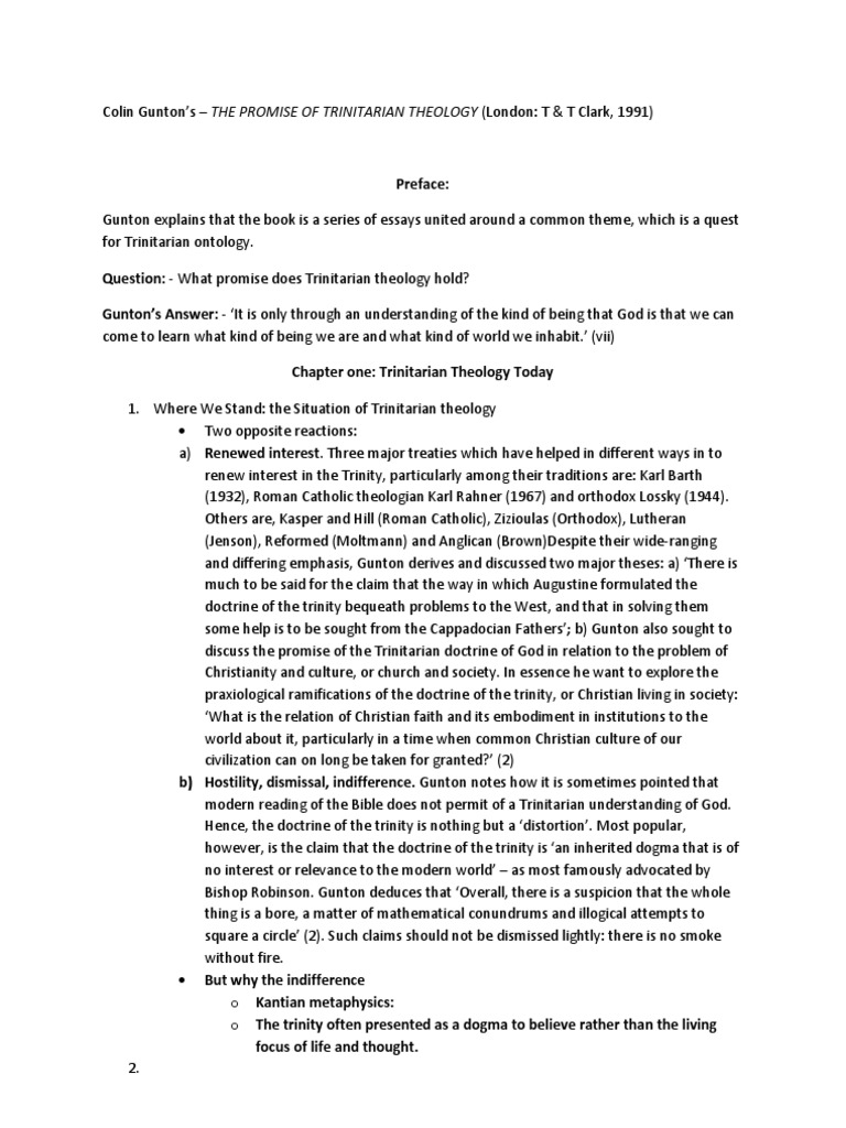 Colin Gunton | PDF