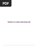 Uputstvo Za Izradu Maturskog Rada | PDF