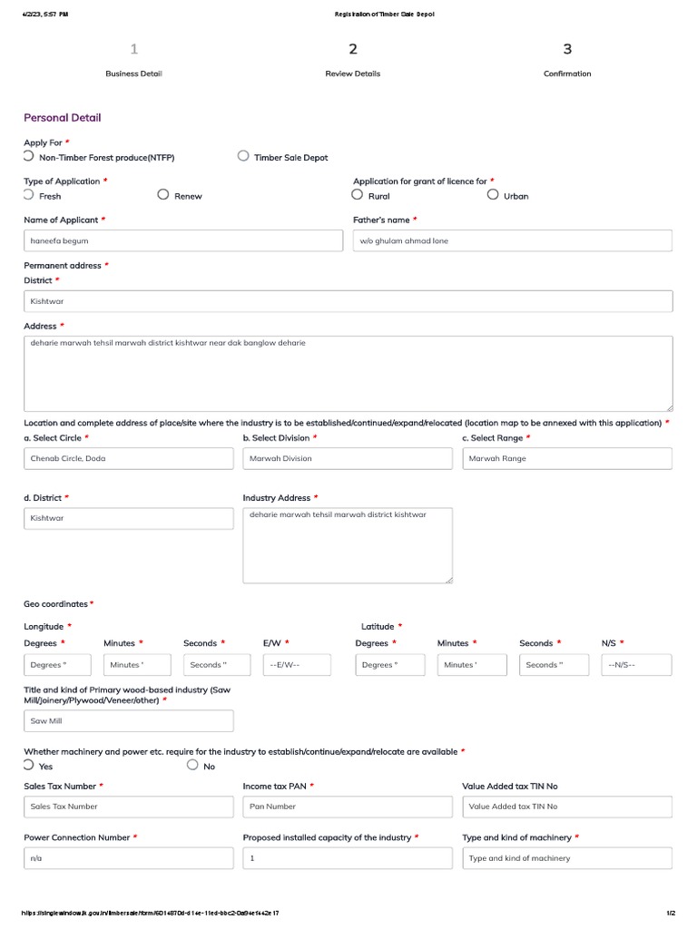 Timber Sale Depot Registration Process | PDF | Government