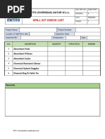 Spill Kit Checklist | PDF