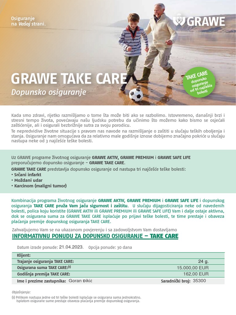 Info Ponuda Take Care | PDF