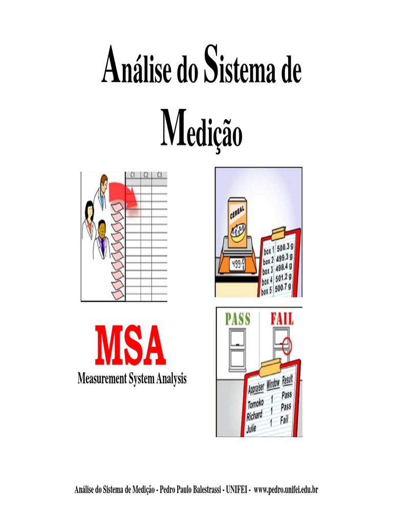 MSA. Análise Do Sistema de Medição. Measurement System Analysis | PDF ...