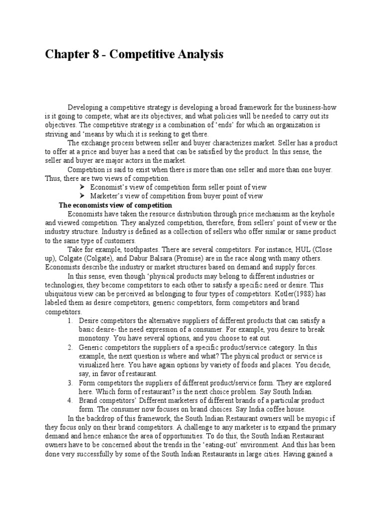 Competitive Analysis | PDF | Strategic Management | Economies