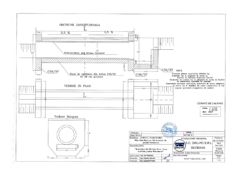 Plansa Podet Tubular DN 1000 | PDF