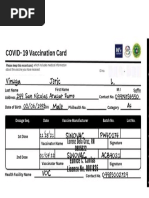COVID-19 Vaccination Card Template | PDF | Self-Improvement