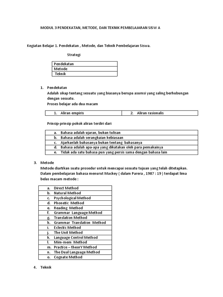 Modul 3 Pendekatan | PDF