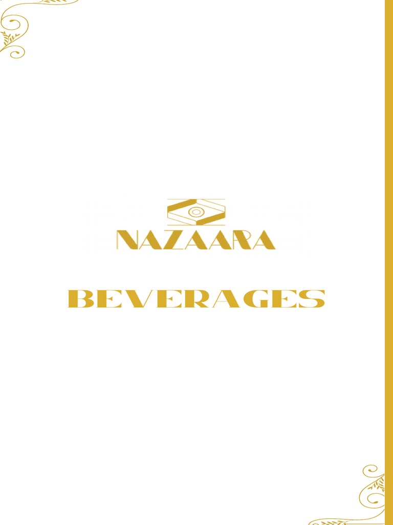 Nazaara Marriott Beverages Menu | PDF | Drink | Fermented Drinks