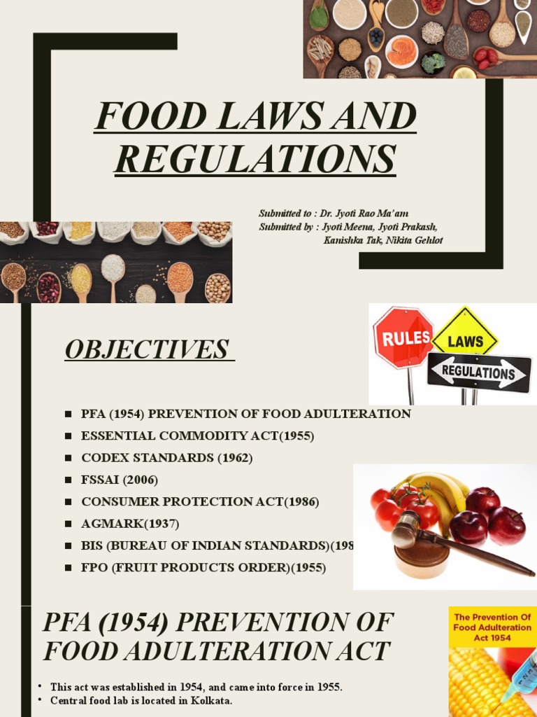 Food Laws and Regulations | PDF | Fruit Preserves | Foods
