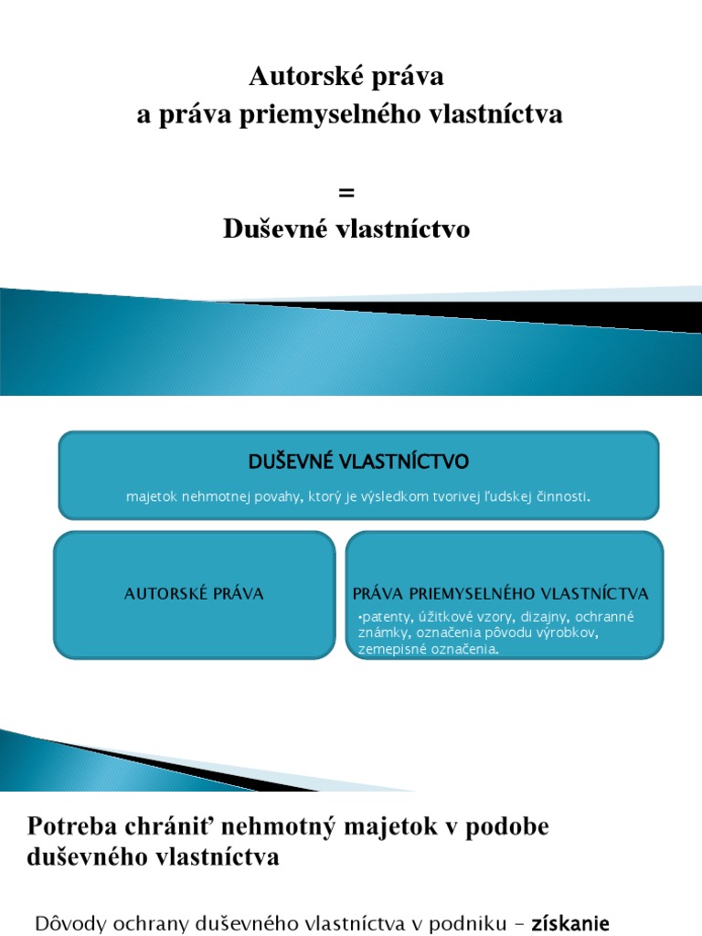 7.-8. Autorské Práva A Práva Priemyselného Vlastníctva | PDF