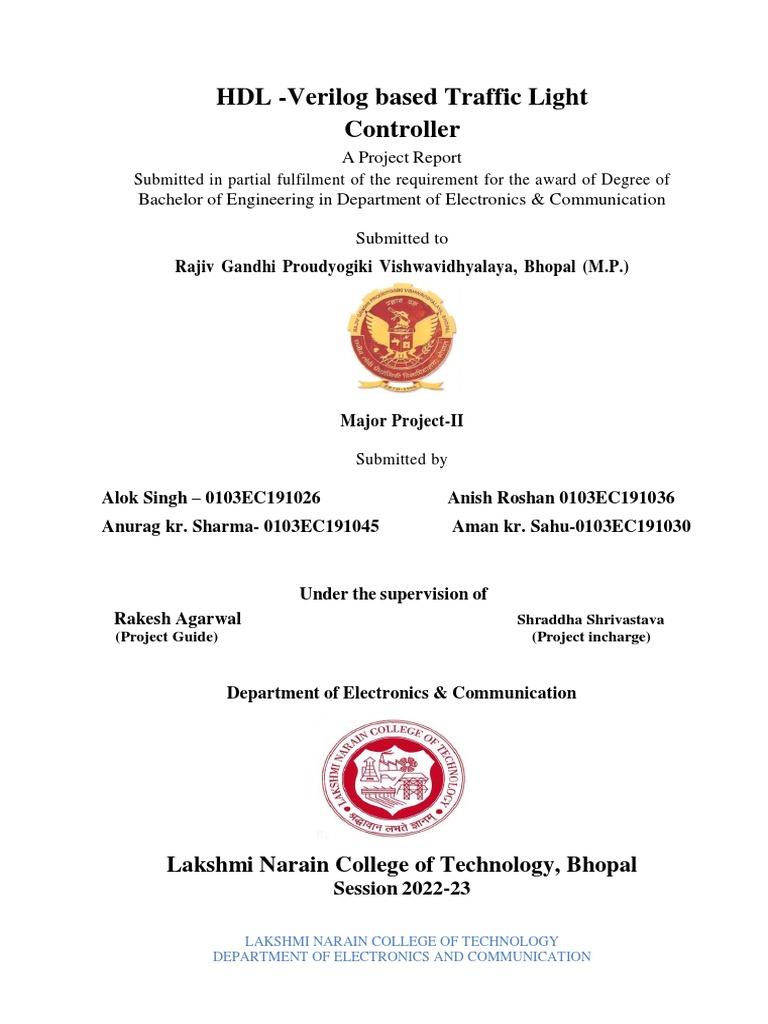 Major Project 2 PDF | PDF | Hardware Description Language | Traffic