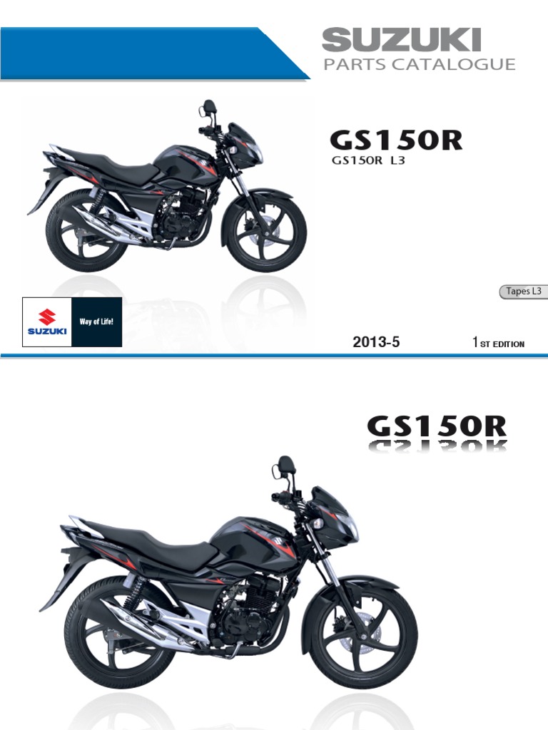 Parts Catalogue: GS150R L3 | PDF | Vehículos | Vehículo de motor