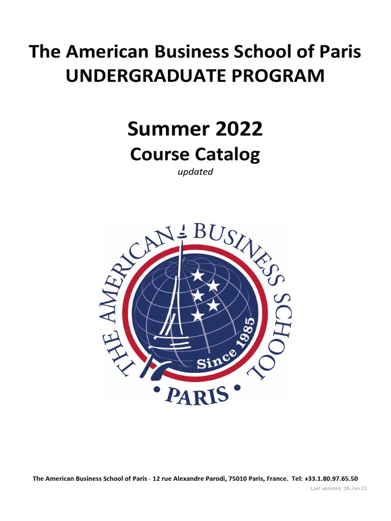 2022 Summer Course Catalog | PDF | Project Management | Sustainability