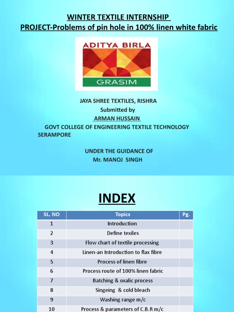 Arman PPT Jayashree Textiles | Download Free PDF | Textiles | Textile Manufacturing