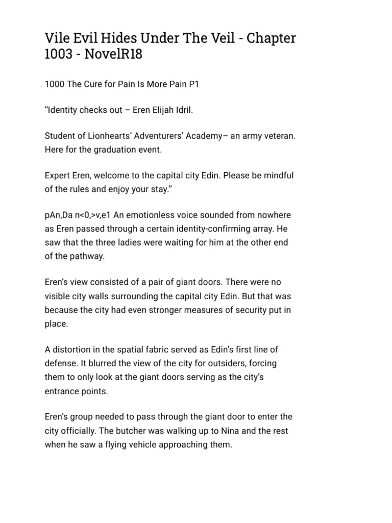 Vile Evil Hides Under The Veil | PDF