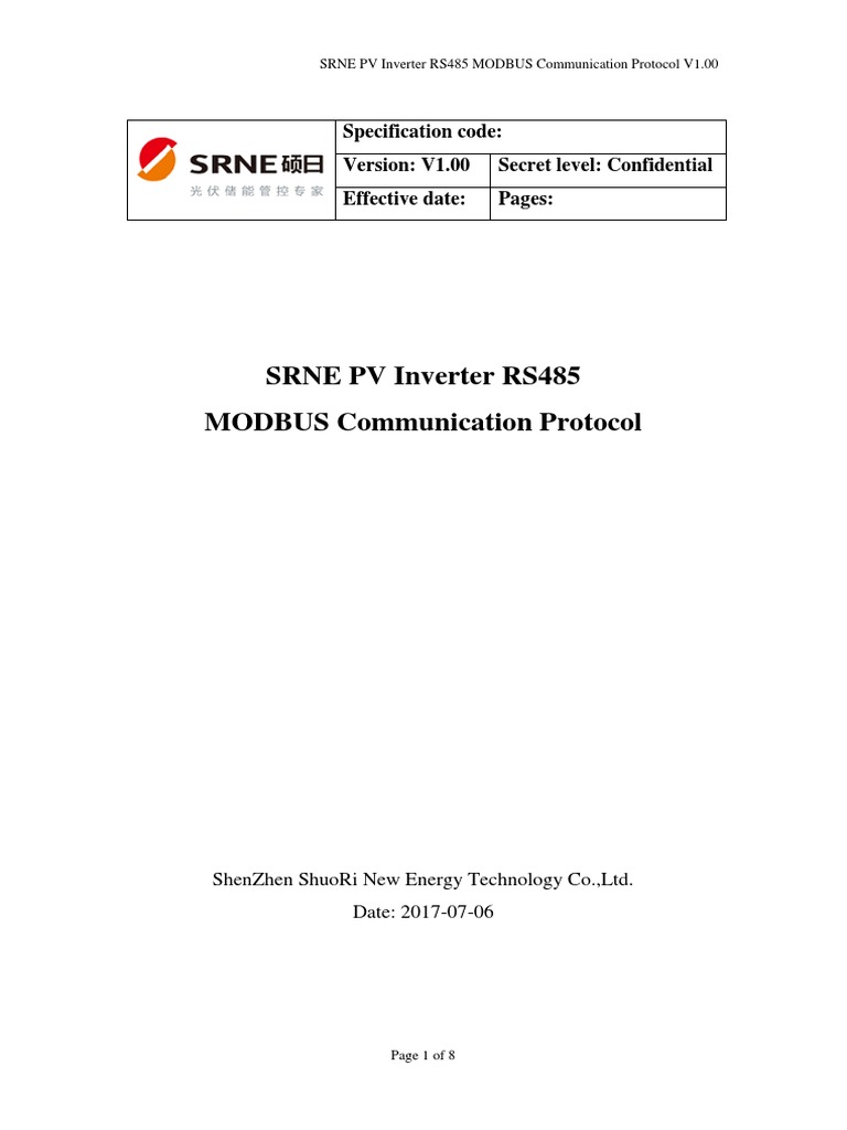Solar Inverter Charger Communication Protocol PDF | PDF | Information ...