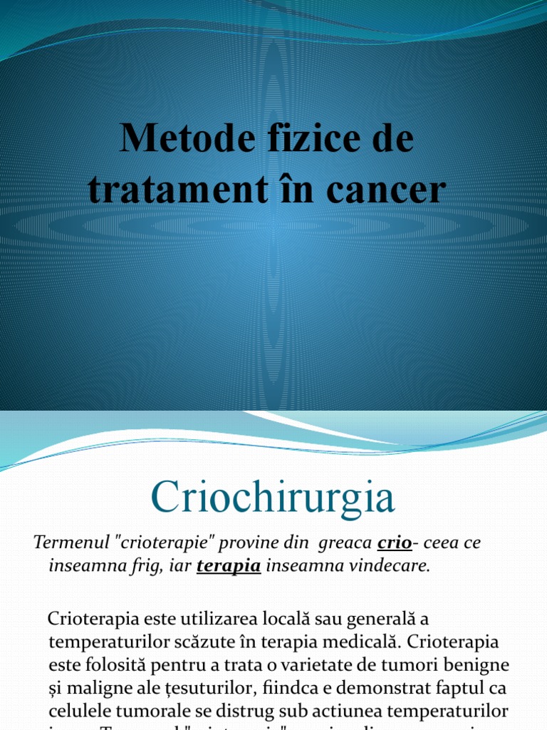 Metode Fizice de Tratament În Cancer | PDF
