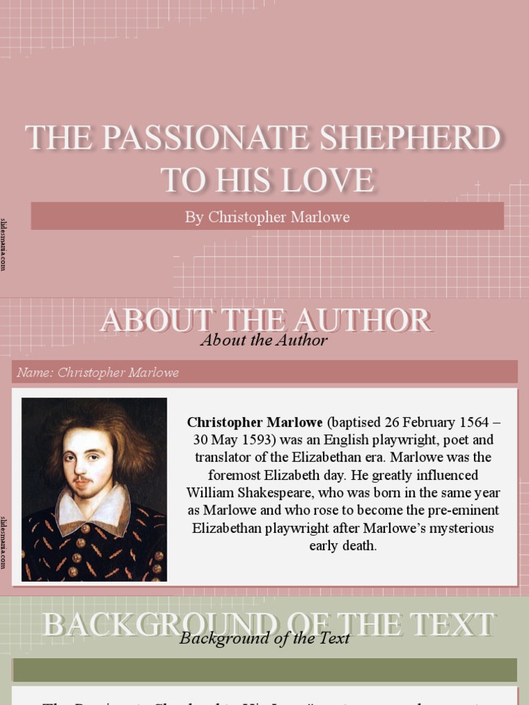 The Passionate Shepherd To His Love | PDF | Poetry