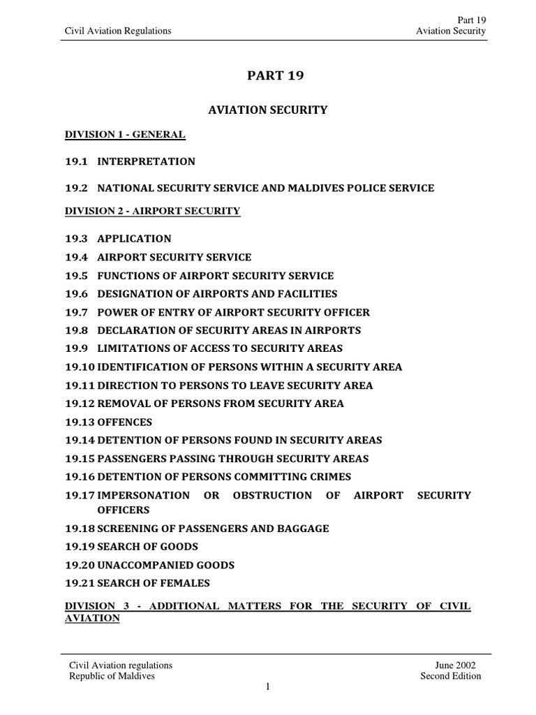 part_19_airport_and_aircraft_security.pdf | PDF | Airport | Airport ...