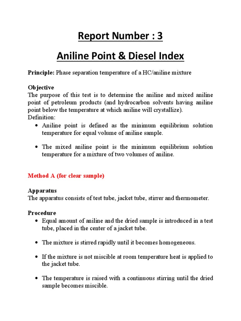 Aniline Point | Download Free PDF | Diesel Fuel | Mixture