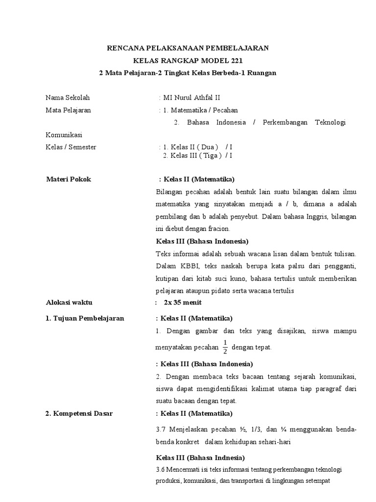 RPP TT1 Model 221 Evi Nurlapipah | PDF