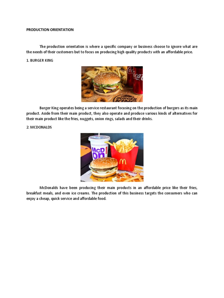 Production Orientation | PDF